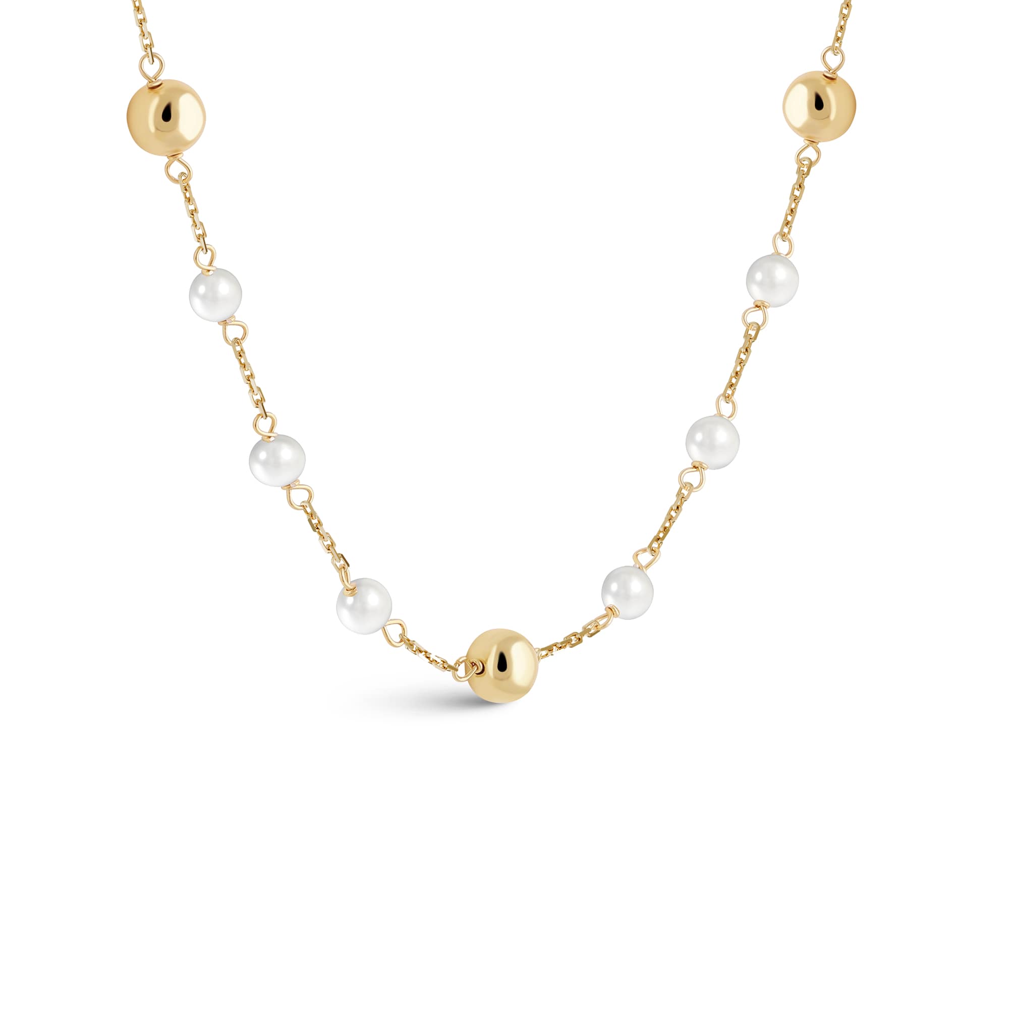 Srebrna ogrlica Biseri i detalji Pozlata